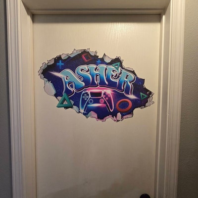 Personalised 3D Cracked Wall Effect Graffiti Wall Art Decal/sticker - Etsy