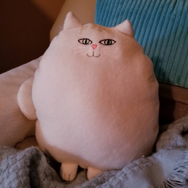 FAT CAT Baby Eyes Plain Bottom Fat Cat Pillows - Cute & Cuddly - Solid ...
