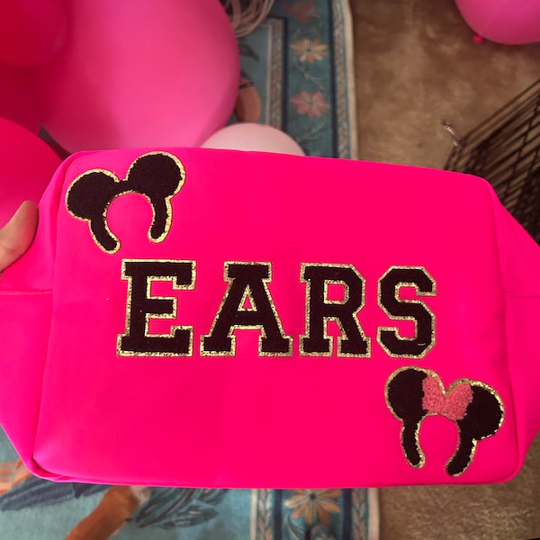 EARS Bag, Magical EARS Bag, XL Nylon Bags, Summer Travel Bags, Nylon Pouch Bags Chenille Patches ...