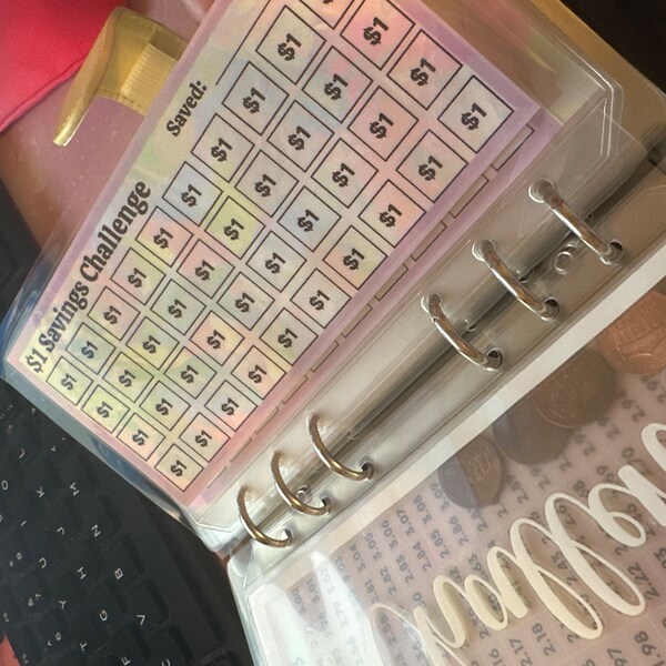 Dollar Savings Challenge Bundle Fits Cash Envelopes A6 & Budget Binders ...