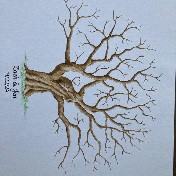 Renee Instant Download Fingerprint Tree Wedding Thumbprint Decoration ...