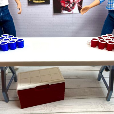 1:6 Scale Folding Table 3D Printed Miniature Prop Action Figure Doll ...