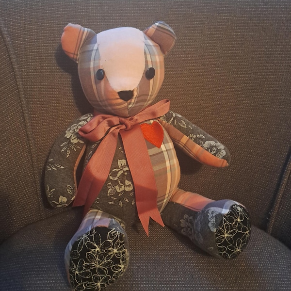 Memory Bear Pattern, Keepsake Bear Sewing Pattern, Teddy Bear, Stuffed ...