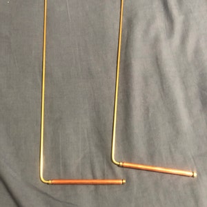Solid Copper and Brass Dowsing Rods for Tracing Spritual Energy Chi ...
