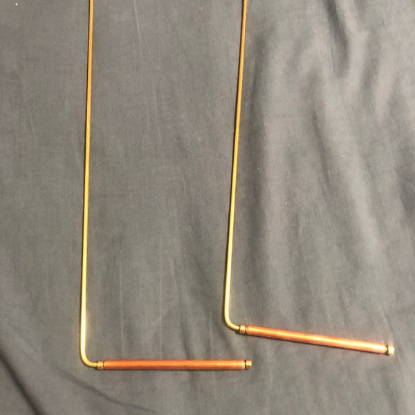 Solid Copper and Brass Dowsing Rods for Tracing Spritual Energy Chi ...