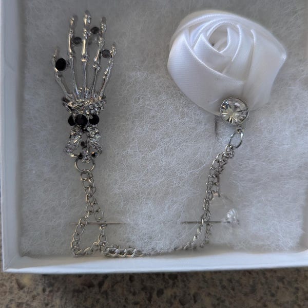 Gold Goth Sword With Triple Chain Satin Rose All Colors Available ...