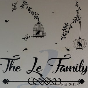 Personalized Family Name Wall Decal Custom Family Name Vinyl Wall ...