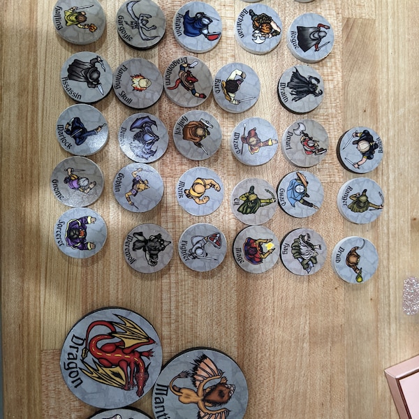 Class And Race Set Vtt Token For Online Fantasy Rpgs Etsy