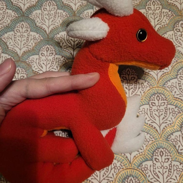 Customisable Handmade Long Dragon Plush - Made to Order, Bean Bag Tail ...