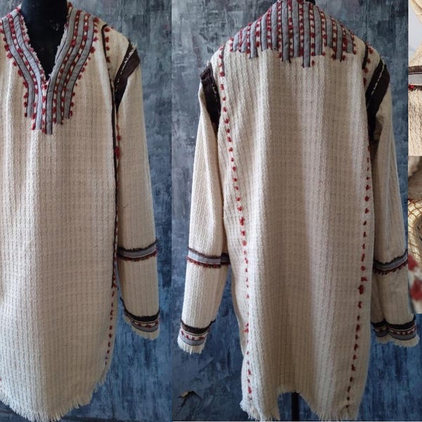 Floki Wedding White Tunic; Viking Fabric Shirt for LARP; Floki Medieval ...