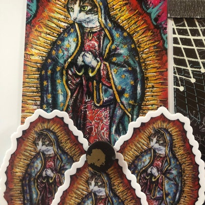 Vinyl Sticker Virgin Meowy approx 2.75 X 5 Funny Cat Sticker Mother ...