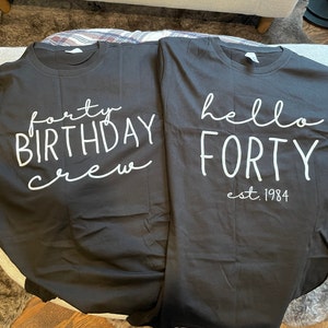 60th Birthday Party Shirt, 60th Birthday Crew Shirt, Birthday Group Tee ...