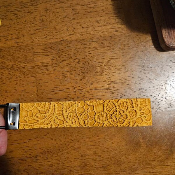 Embossed Faux Leather Key Fob Wristlets Leather Keychain Plum Navy ...