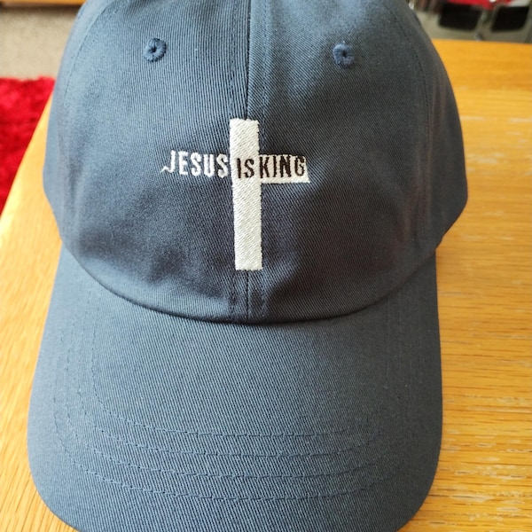 Jesus Embroidered Cross Baseball Hat - Religious Baseball Hat - Jesus ...