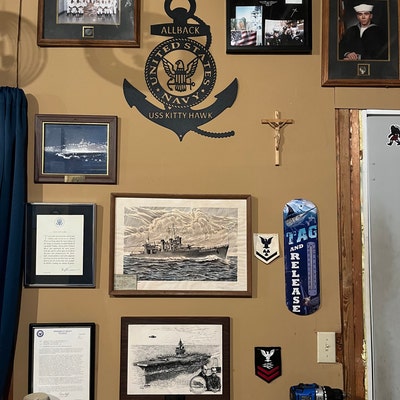 US Navy Custom Anchor Metal Sign/wall Hanging - Etsy