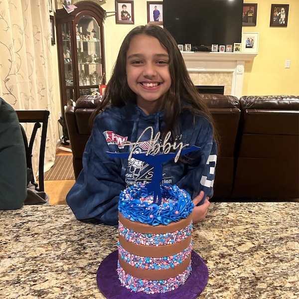 Personalized Gymnastics Cake Topper – Glitter Gymnastics Party Decor - Etsy