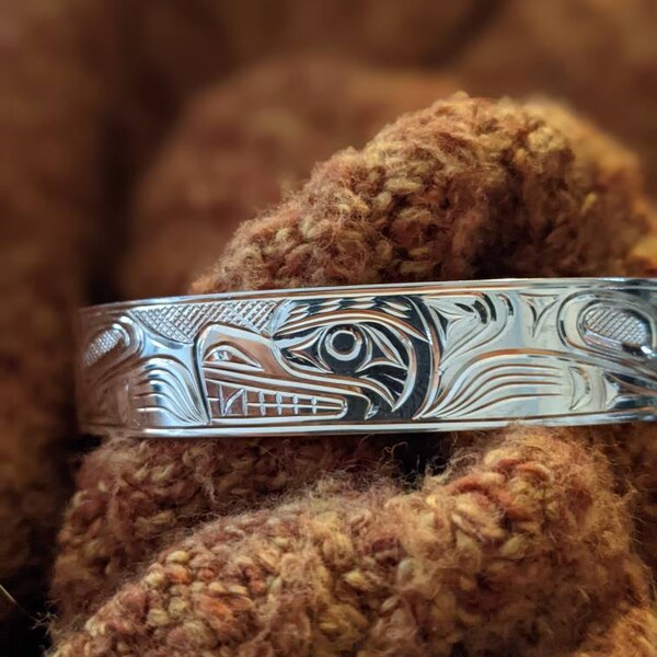 First Nations Eagle Design wrap Ring 14k Gold and Sterling by Joe ...