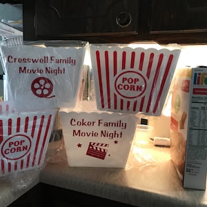Personalized Popcorn Tub Custom Popcorn Tub Party Favor Custom - Etsy