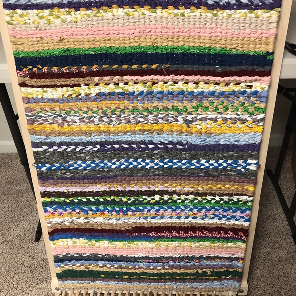 Adjustable Twining Loom for Rag Rugs, Place Mats and Potholders. Maple ...