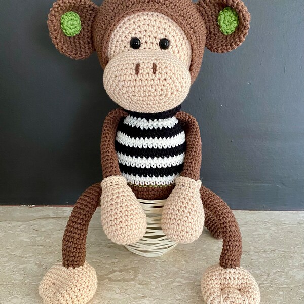 Mike the Monkey - Amigurumi Crochet Pdf Pattern (EN, DK & NL) - Etsy