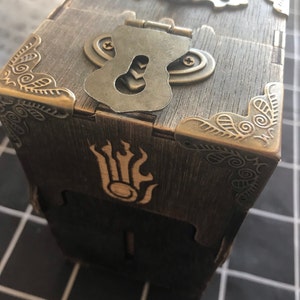 Handmade Wooden Twist Lock Storage Box Rustic Dice Box Small Trinket Box Gift for Her Decorative ...