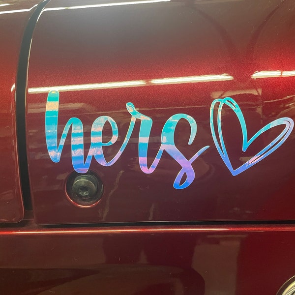 Hers Driven by a Girl Truck Girl Hers NOT HIS Decal Female Driven Lady ...
