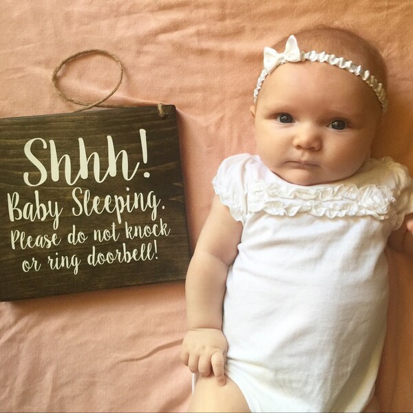 Baby Sleeping Sign | Sleeping Baby Sign | Naptime Door Sign | Naptime ...
