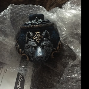 Wolf Head Apothecary Jar Potion Bottle / Gothic Home Decor Wiccan Altar ...