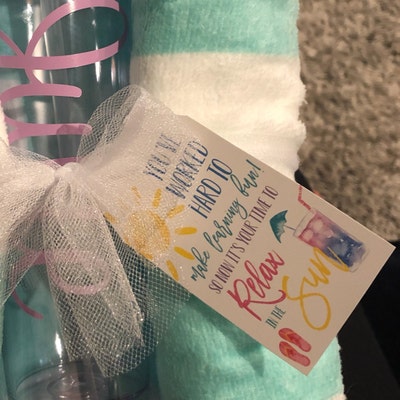 Teacher Appreciation Gift Tag, Fun in the Sun, Thank You Favor Tag ...