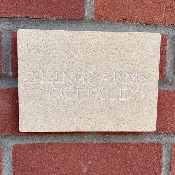 Natural Stone House Sign 17 X 13 Cm Jesmonite Finish Rectangular ...