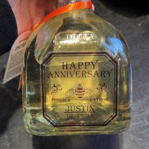 Custom Patron Label, Liquor Label, Graduation Bottle Labels, Grad Gift ...