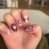 LANA | Magnetic French Press on Nails | Rose Gold Nails | French Tip ...