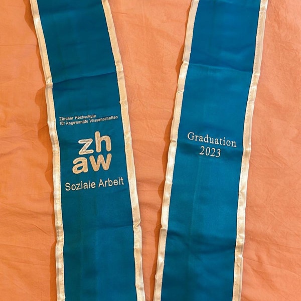 Custom Graduation Stole: Personalized Embroidery Sash - Etsy