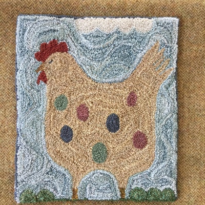 Primitive Rabbit Bunny Doll Pattern Rug Hook Easter Egg Spring ...