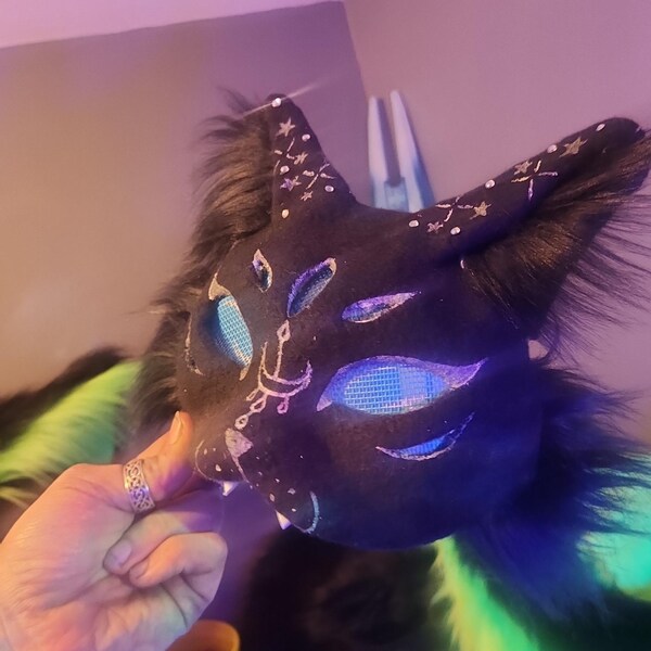 Aroace Pride Therian Animal Cat Mask - Etsy