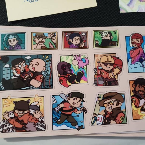 TF2 Thru the Years Sticker Sheet - Etsy