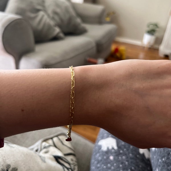 Two Delicate Bracelets Set, Dainty Bracelet Set, Two Minimalist ...