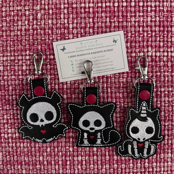 Skelanimal Inspired Key Fobs, Skull Animal Key Chain, Skull Animal ...
