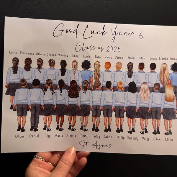 Whole School Class Portrait, End-of-year Goodbye or Thank You Gift for ...