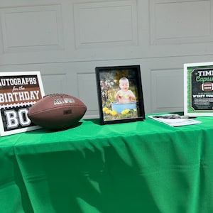 Football Birthday Party Sign Printable, Autographs for the Birthday Boy ...