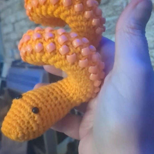Crochet Fidget Snake Pattern: No-sew Beaded Toy PDF Pattern English - Etsy