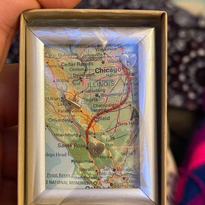 Long Distance Gift Two Maps in One Custom Map Gift Maps in - Etsy