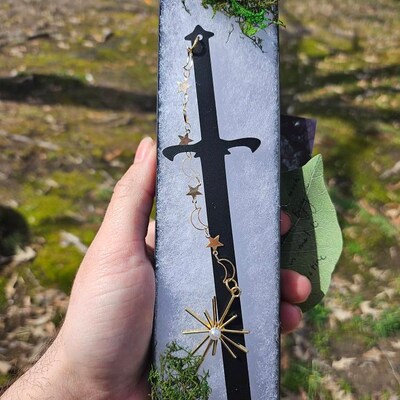 Leatherette Sword Bookmark, Fantasy Bookmark, Elven-inspired Bookmark ...