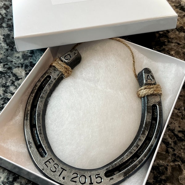 Engraved Horseshoe, Customized Western Decor, 6th or 11th Anniversary ...