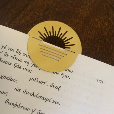 Circular Cut-out Sunburst Metal Bookmark-metal Bookmark-brass Bookmarks ...
