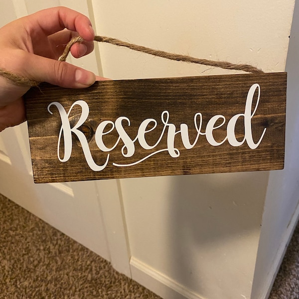 Wedding Reserved Sign - Wood Reserved Sign - Reserved Sign - Wedding ...