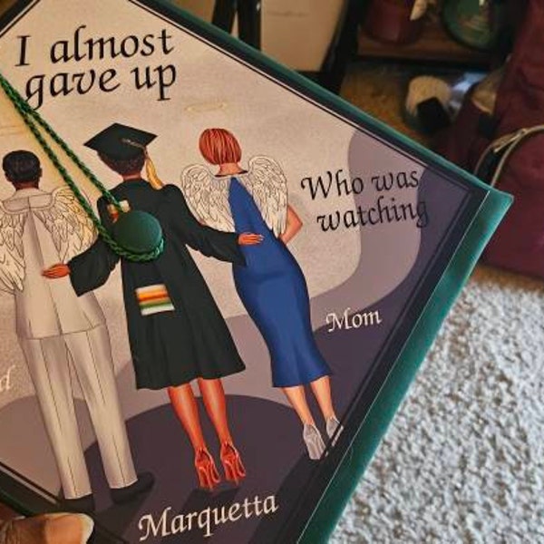 Custom Memorial Cap Decoration, Personalized Memories Graduation Cap ...