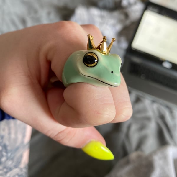 Frog Prince Ring, Frog Ring, Original. - Etsy