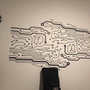 Circuit Board Wall Decal Technology Vinyl Wall Art Decals | Etsy