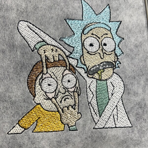 Rick&morty - Embroidery Digital Design - Etsy